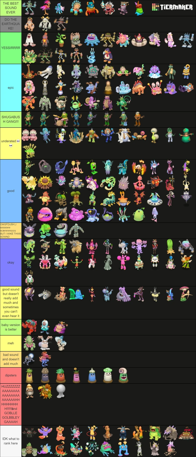 msm tier list but i finished it | Fandom