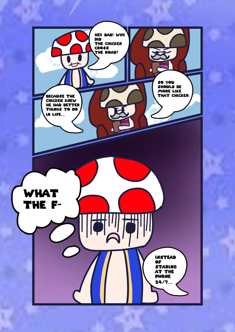 poor toad wanted to say a joke. | Fandom