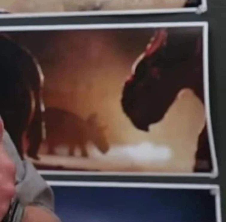 A clear picture of the dinosaurs on the CIA tablet screen from JW ...