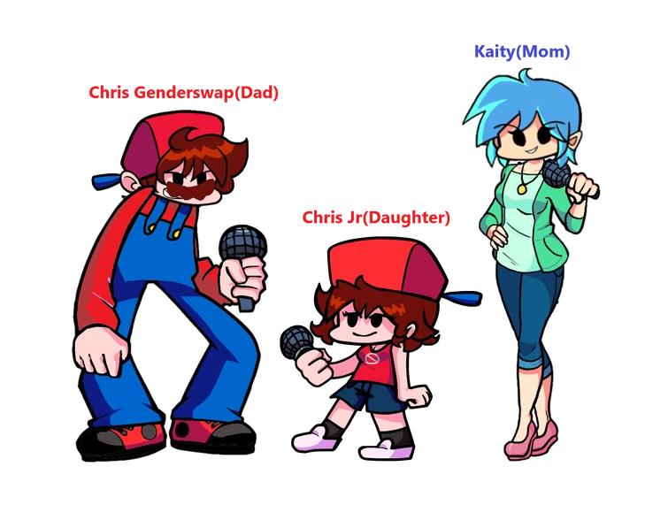 FNF : Chris Genderswap as an adult's Family & Bf as an adult's Family | Fandom