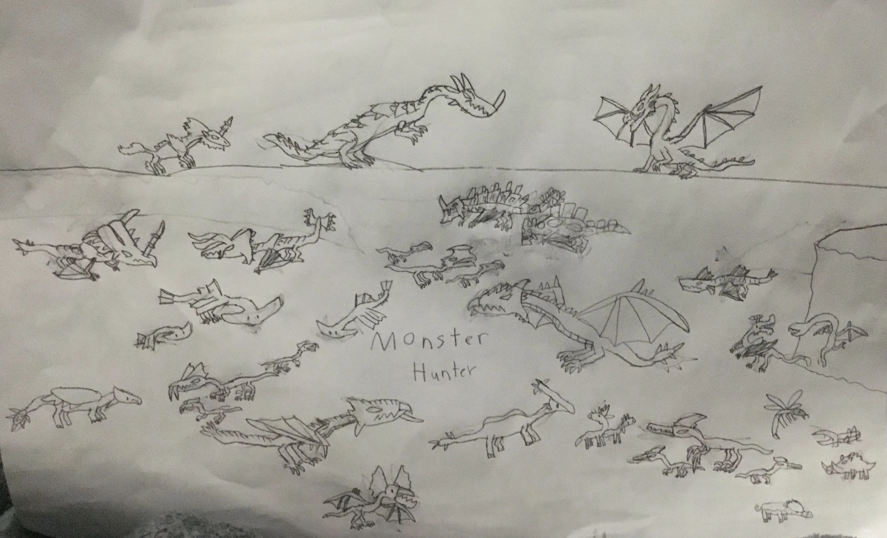 Drawing I made of Monster Hunter The First | Fandom