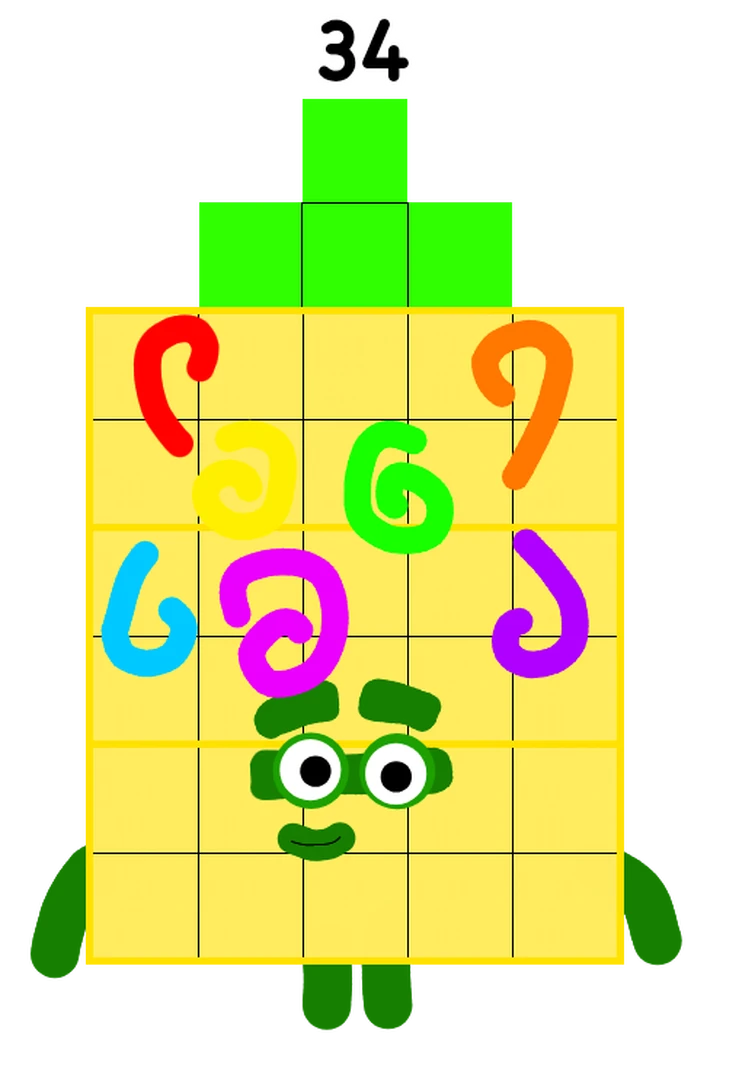 Updated the rest of the Numberblocks Green Level Four characters ...