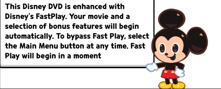 This Disney DVD is enhanced with Disney’s FastPlay. | Fandom