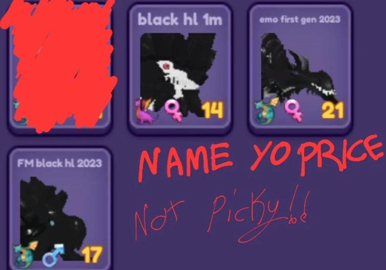 Selling dark themed dragons! | Fandom