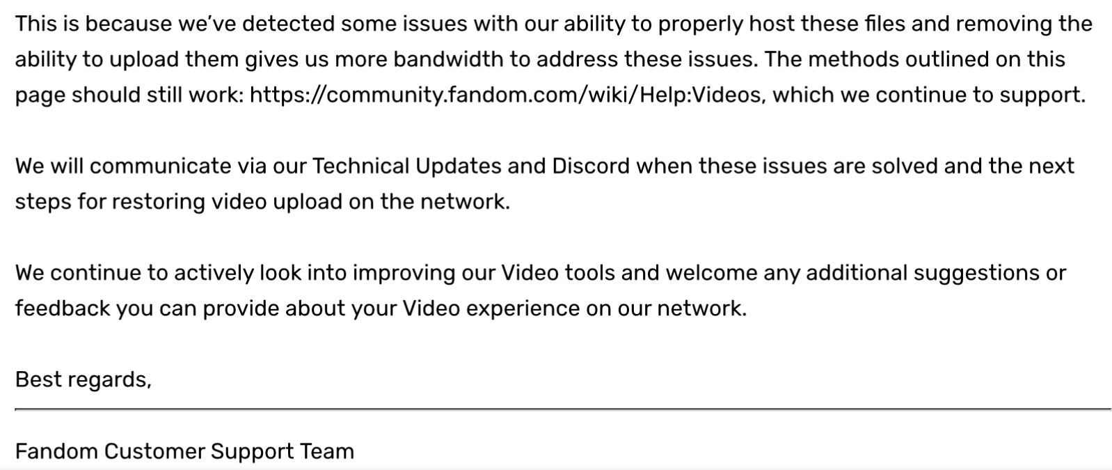 Update on Uploading Videos issue | Fandom