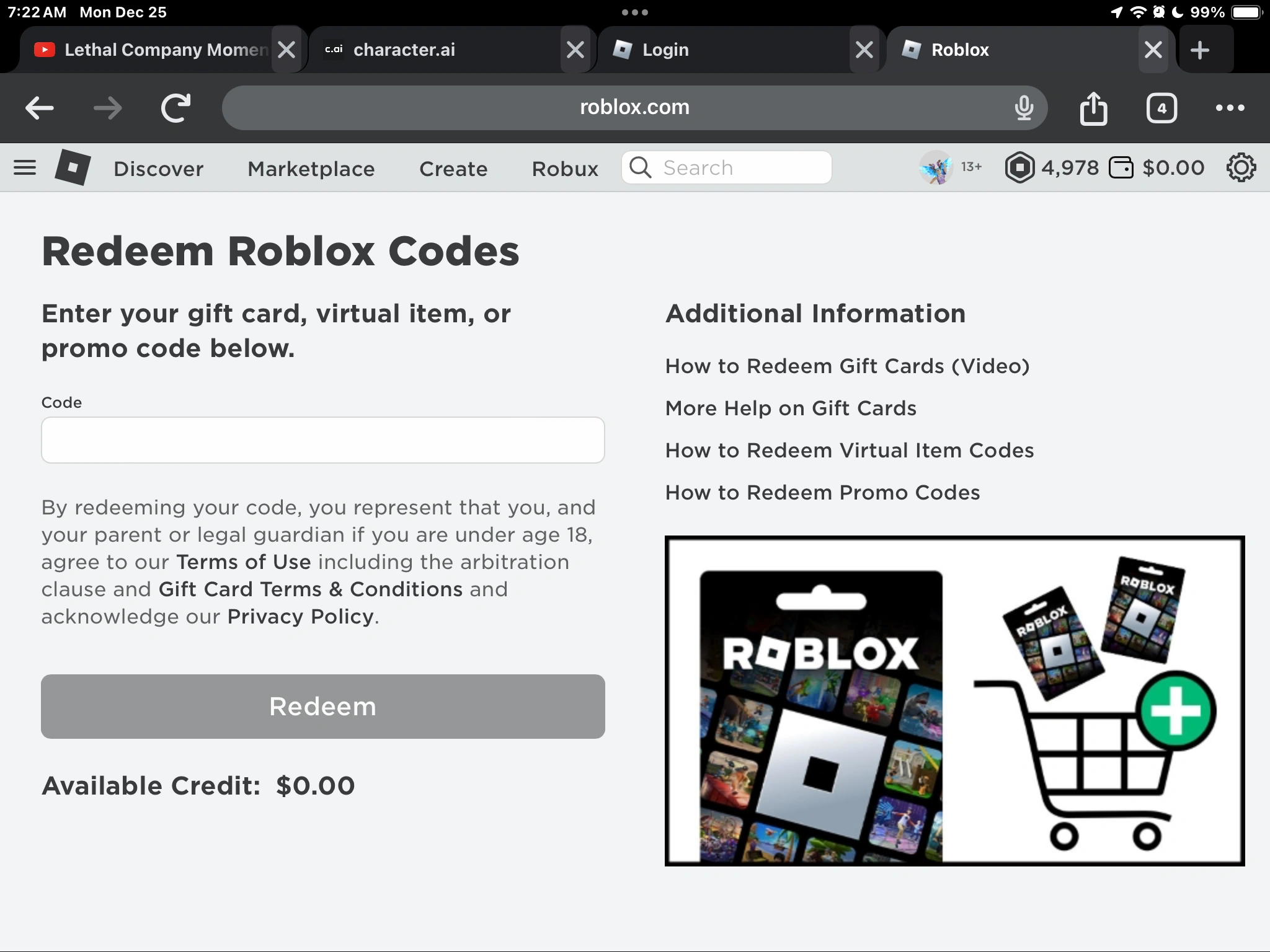 Dad got me robux for Xmas hehe | Fandom