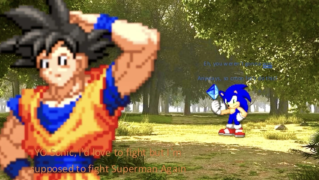 Composite Sonic vs Composite Goku sprite art | Fandom
