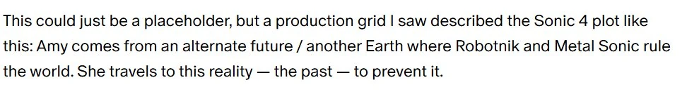 Sonic The Hedgehog 4 Plot Rumor | Fandom
