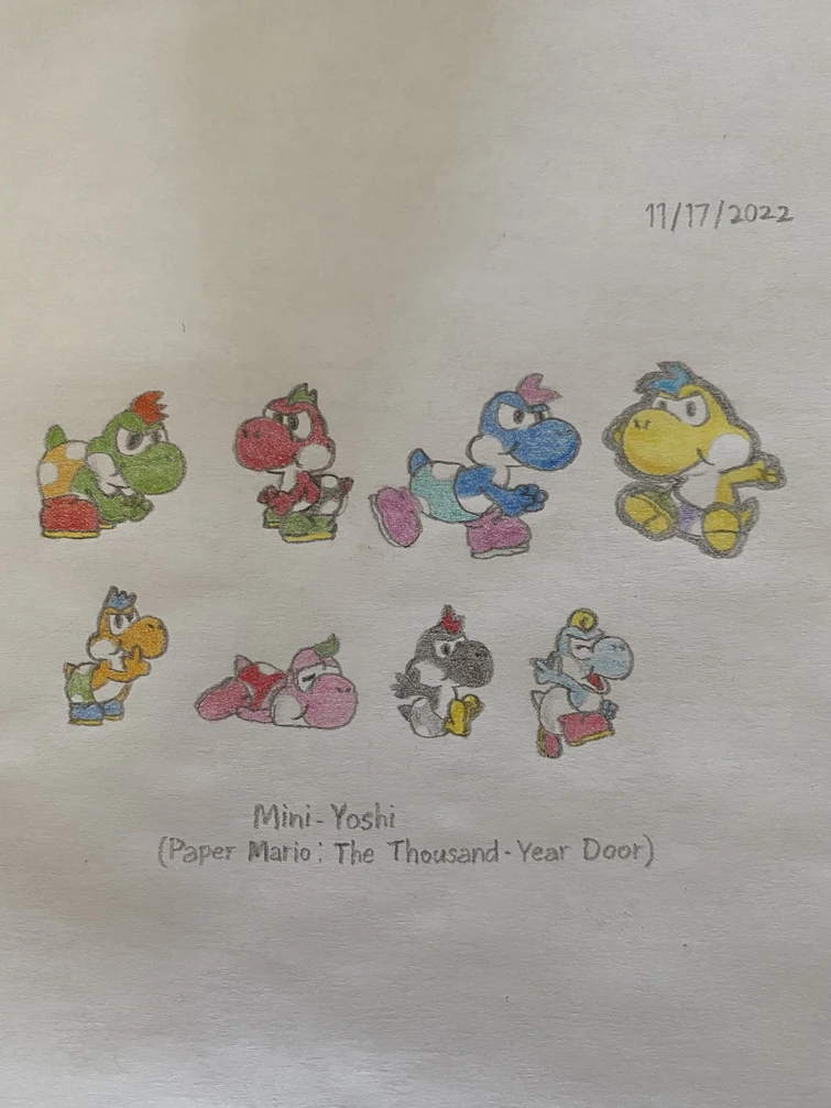 Drawings of Mini-Yoshi. | Fandom