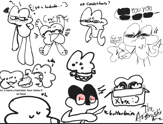 four and x doodles but they progressively have less and less context | Fandom