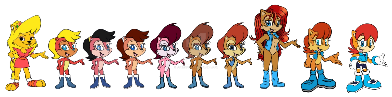 several Sally designs | Fandom