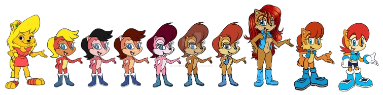 several Sally designs | Fandom