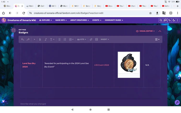 Hey code error on the badge page but I'm crap at coding someone help | Fandom