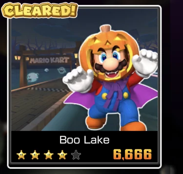 How many points did you get on the boo lake (Mario kart tour) assuming ...