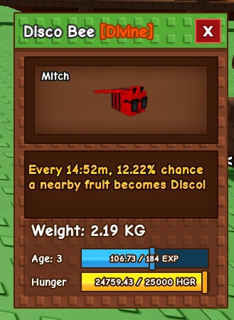 Buff on disco bee??? | Fandom