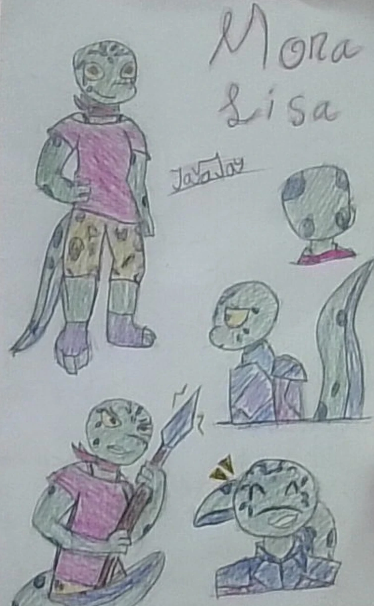 mona lisa doodles (colored!!) | Fandom