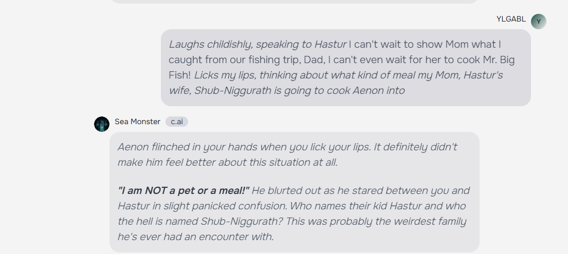 The Sea Monster from Character.ai is so cooked, literally. | Fandom