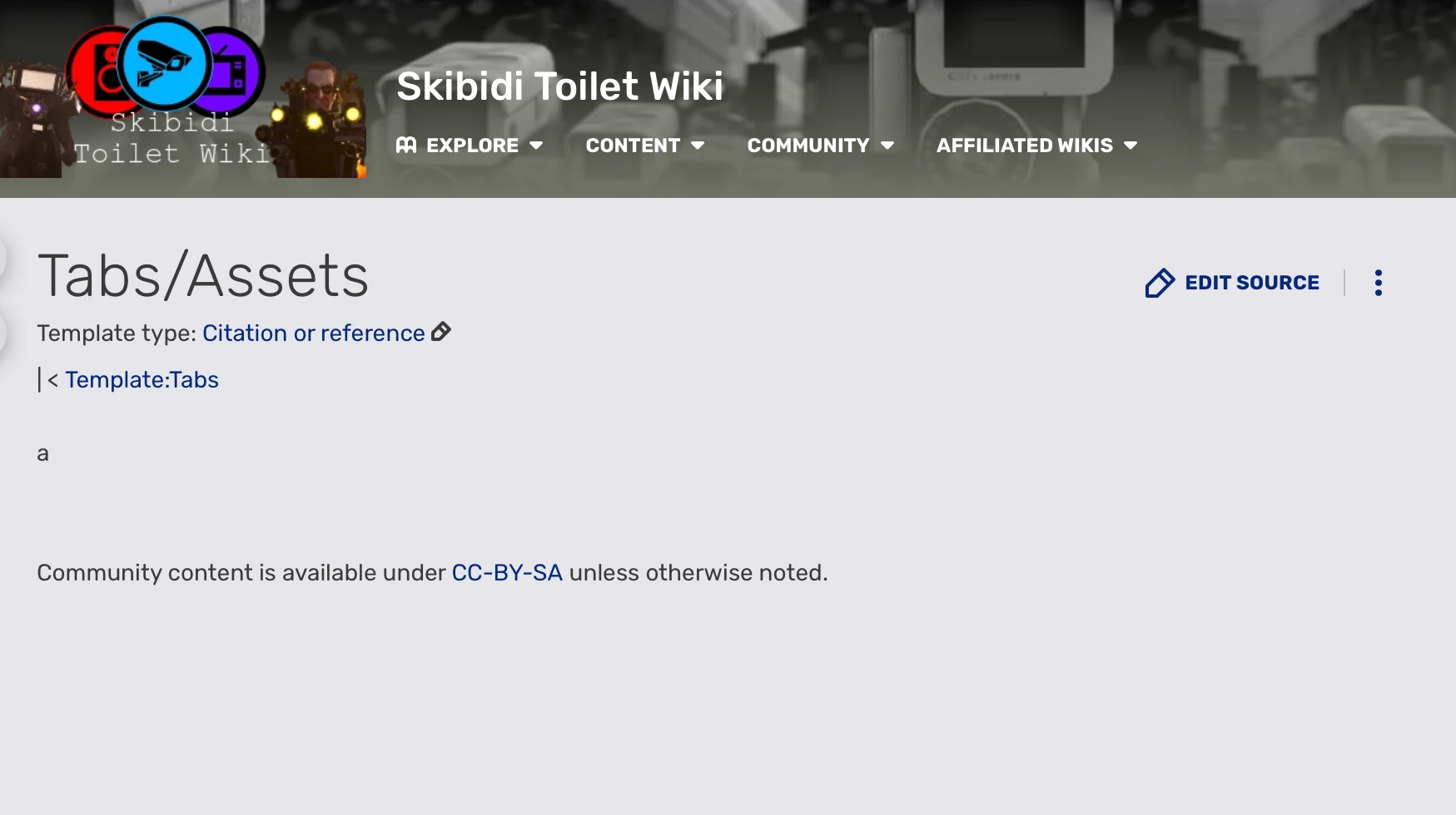 Someone please fix the Tabs/Assets page | Fandom