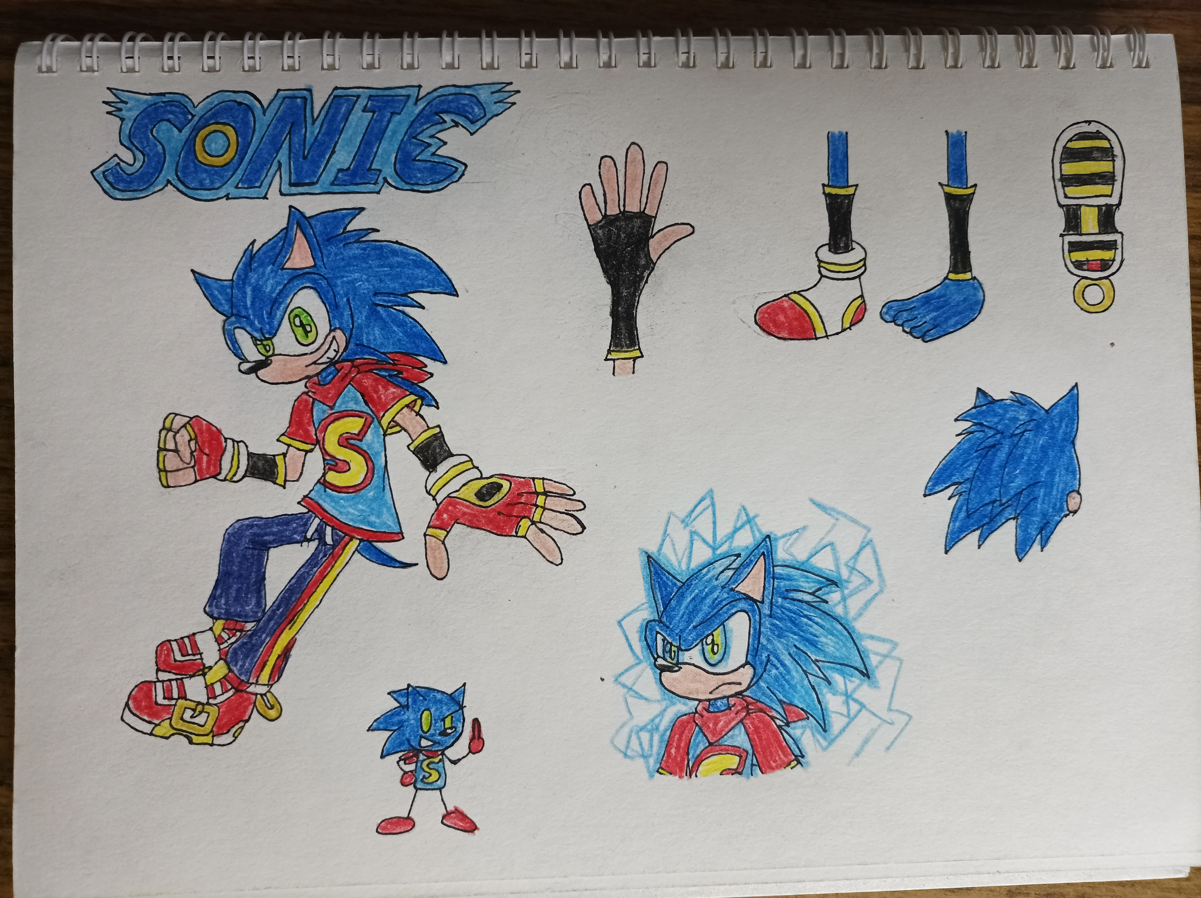My updated Sonic AU design! | Fandom