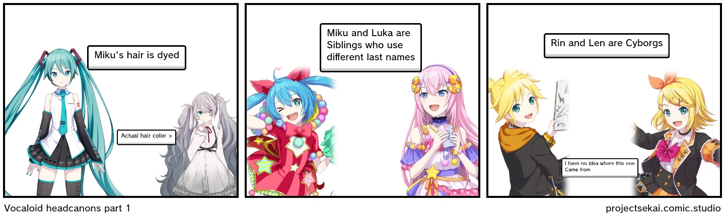 Random Vocaloid headcanons (not really related to SEKAI tho lol) | Fandom