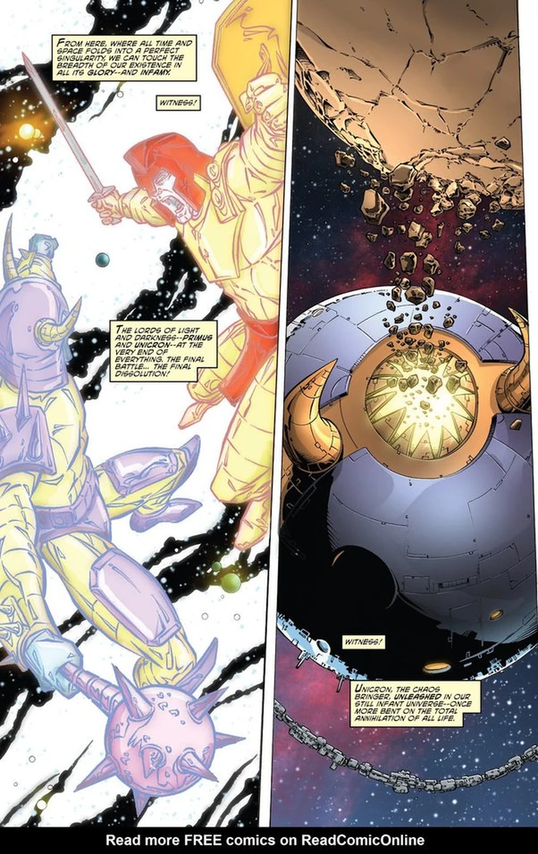 A finale to Transformers Cosmology and Unicron scaling. | Fandom