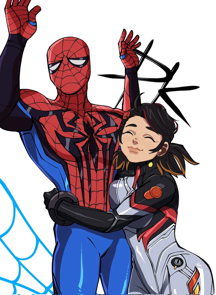 Peter Parker and peni Parker 🫂, Art by @Pencilkami | Fandom