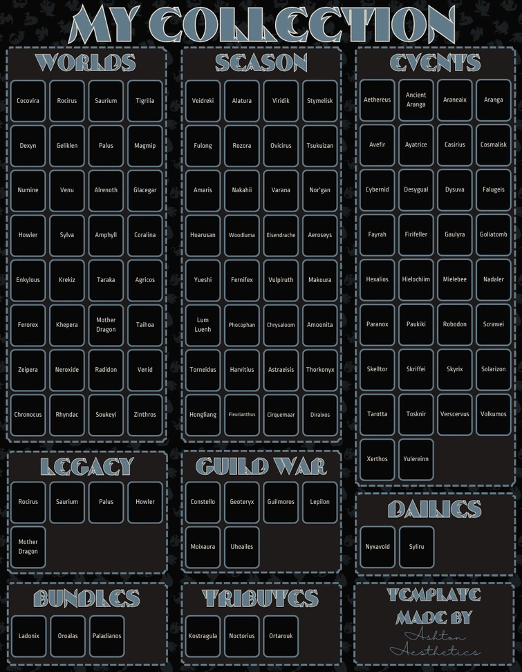 Free Collection Template | Fandom