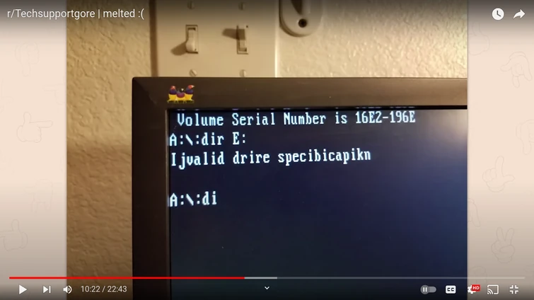 it took me a while to realize it said 'invalid drive specification ...