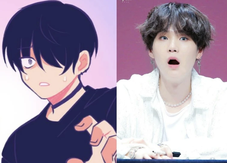 BTS Suga as Goth/Felix from Boyfriends (WEBTOON). They looks alike and ...