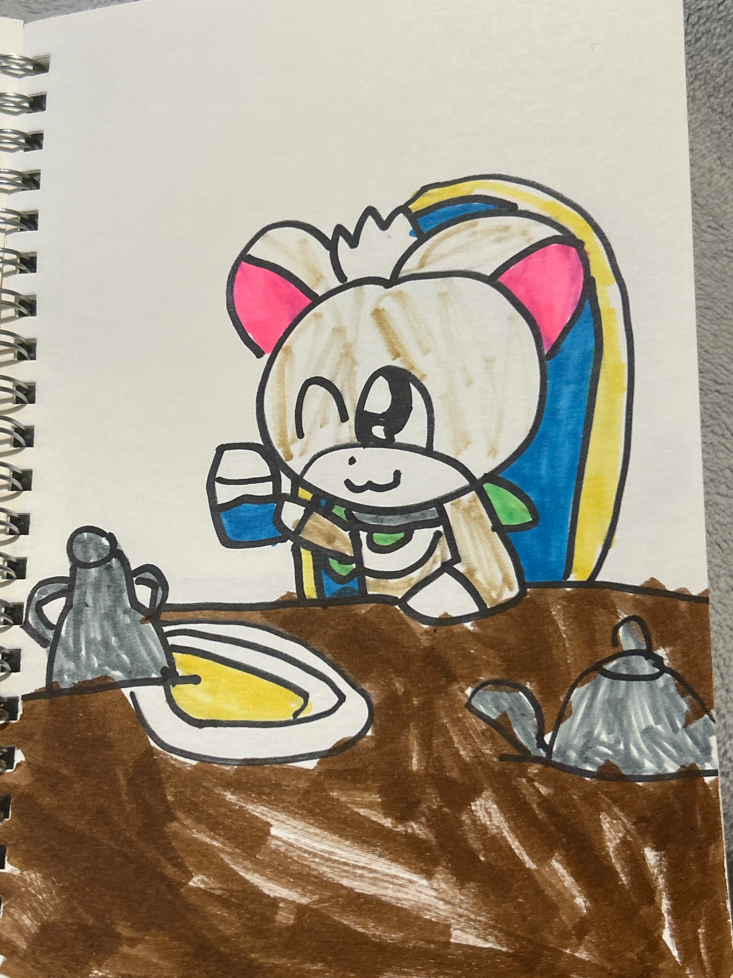 Chip at the table with food | Fandom