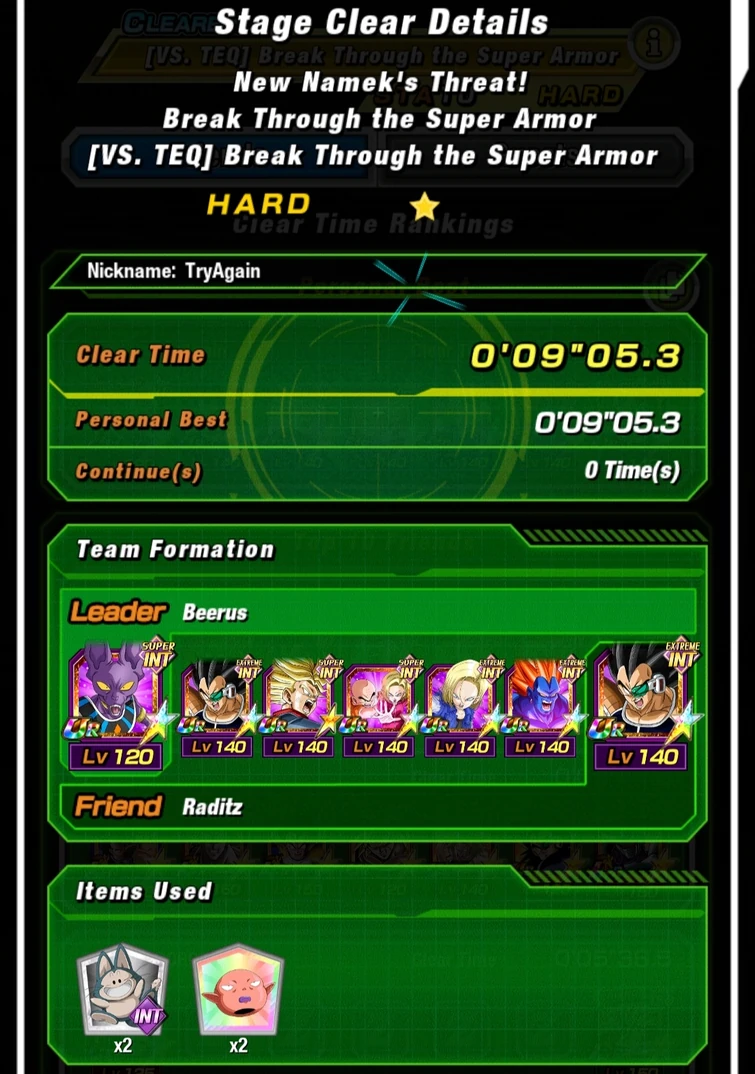 New Namek's Threat! Teams | Fandom