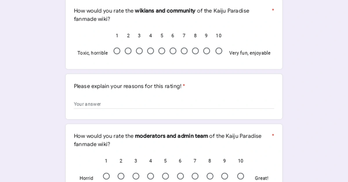 Wiki Feedback Form | Fandom