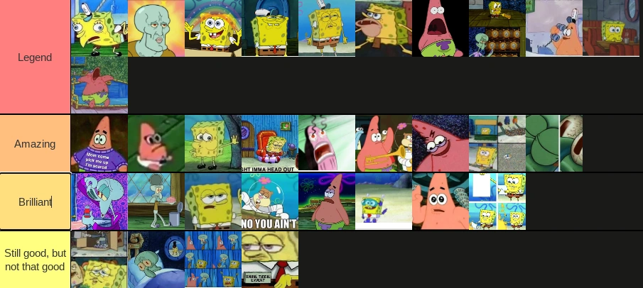 My SpongeBob meme tier list | Fandom