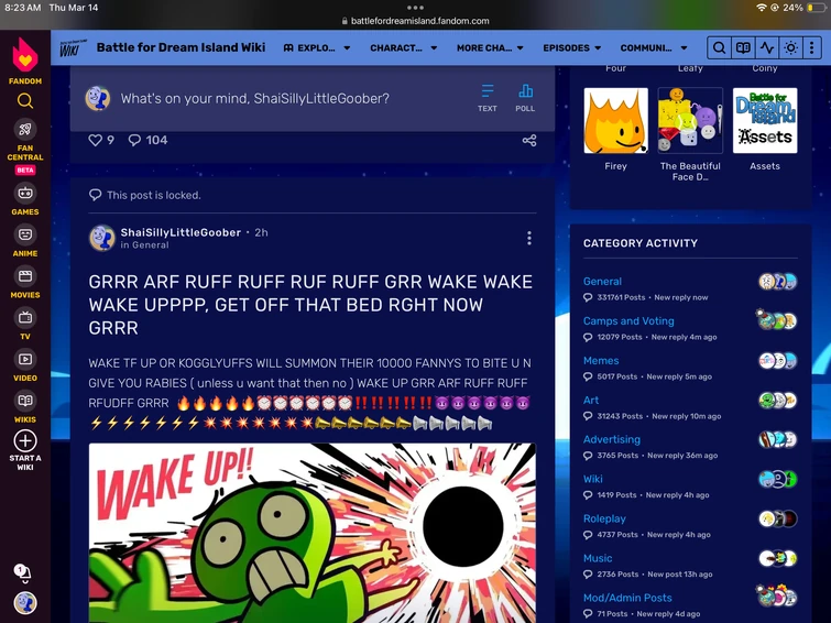 GRR ARF ARF RUFF RUFF RUFF WOOF WOOF RUFF RUFFF GRRR WAKE TF UP WAKE UP RIGT NOW | Fandom