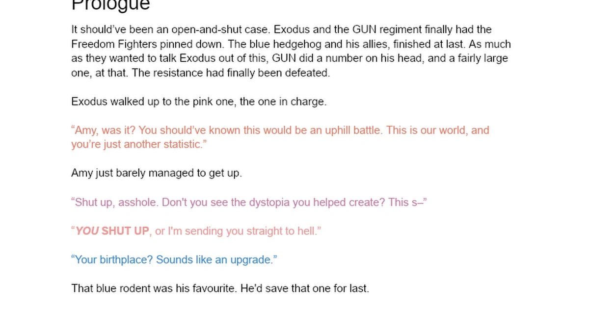 Give writing advice. | Fandom