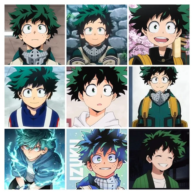 Something I never did before 2 collages of the same character Izuku ...
