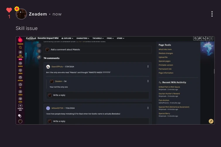 Skill issue | Fandom