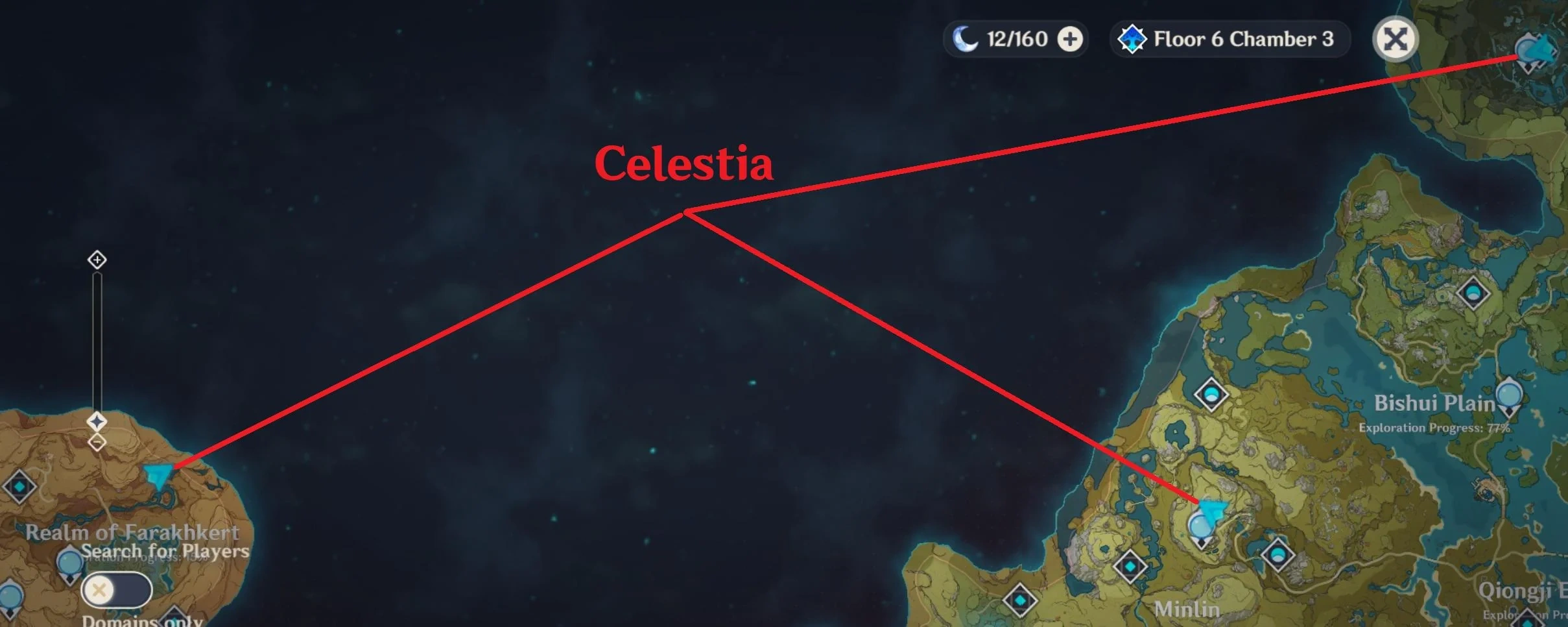 fun fact: celestia is currently directly over the estimated location of ...