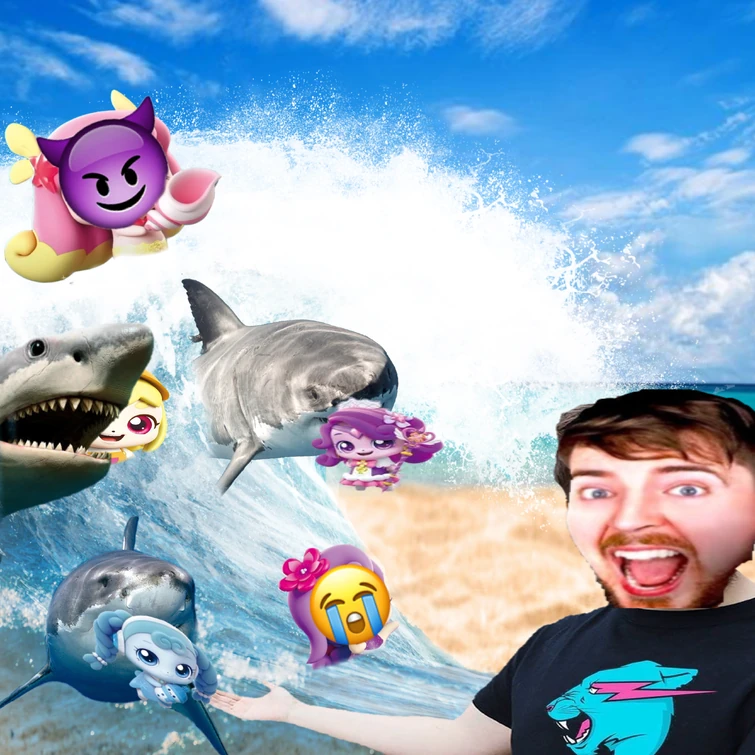 Mr beast teaming up with splash ping and feeding teeniepings to sharks | Fandom