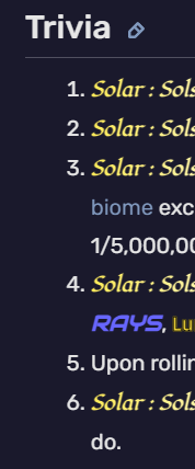 why is the trivia for solar solstice numbered | Fandom