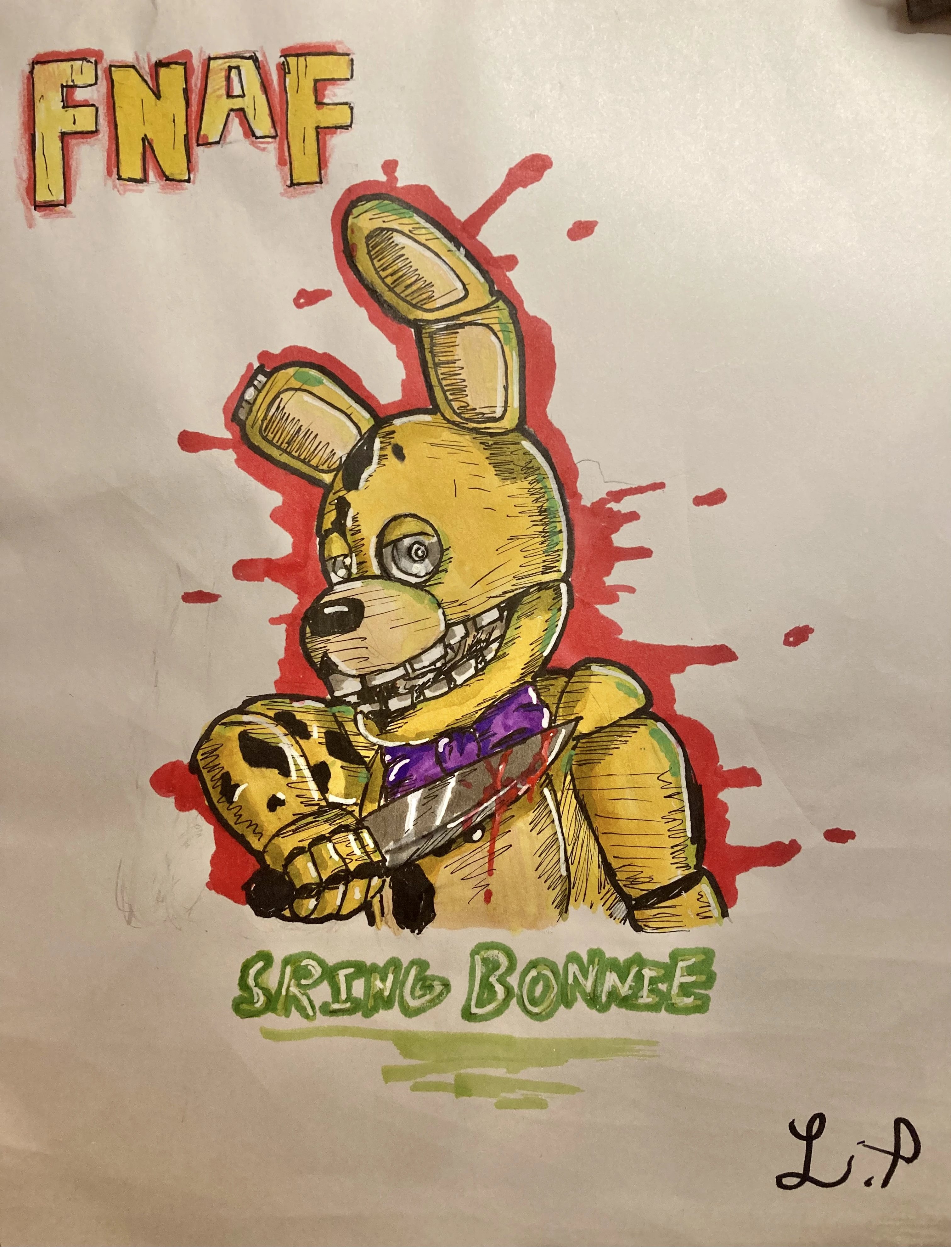 Spring Bonnie/Yellow Rabbit (drawing) | Fandom