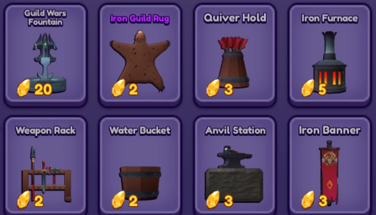 what does your guild shop look like? | Fandom
