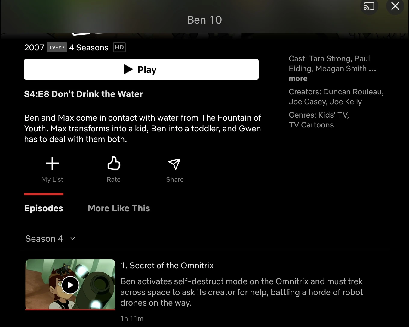 Did anyone notice that OS Ben 10 is on Netflix now and also Secret of ...