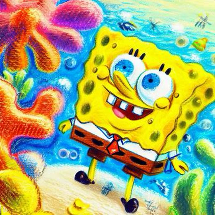SpongeBob SquarePants Crayon AI Art | Fandom