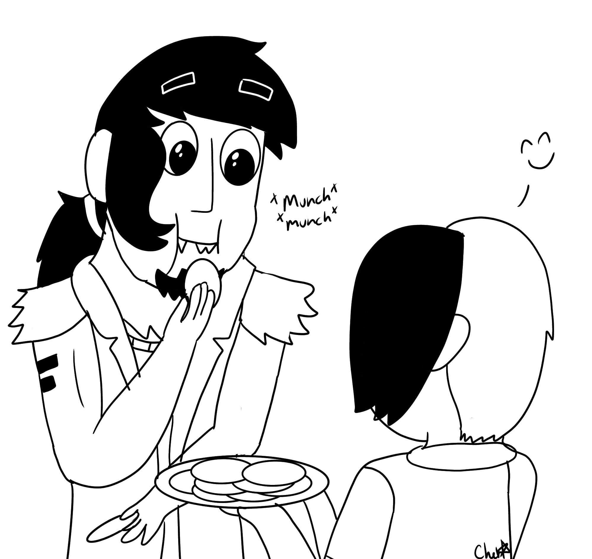 F eating cheys "bribery" cookies | Fandom