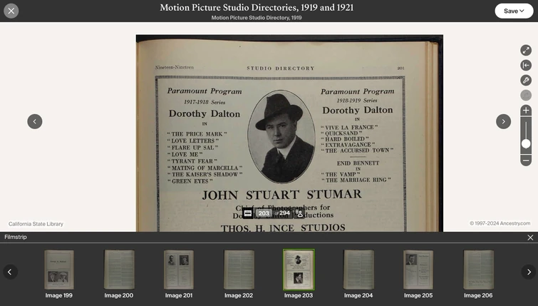 Motion Picture Studio Directories (1919-1921) and Ancestry.com. | Fandom