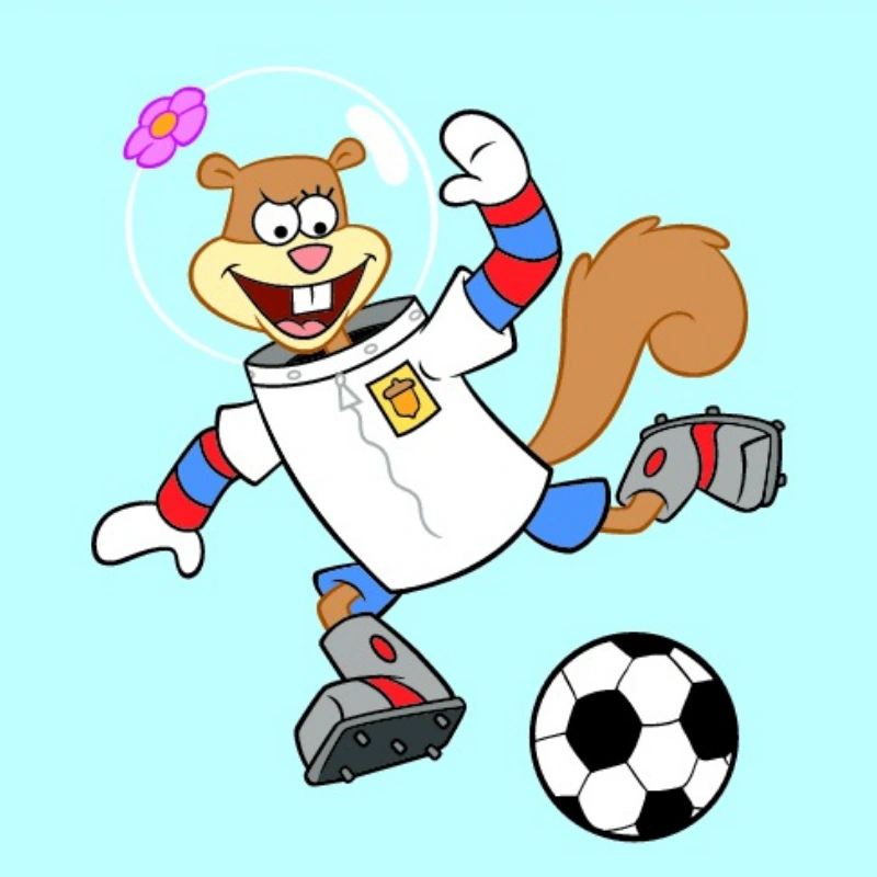 Sandy Cheeks playing soccer | Fandom