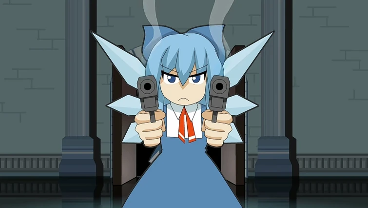 Cirno with a gun. | Fandom