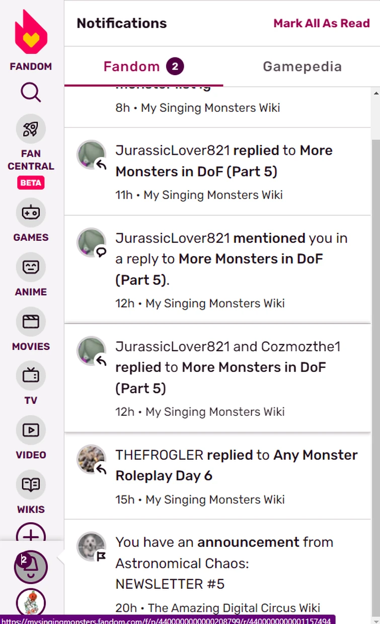 Does anyone else have glitched notifications | Fandom