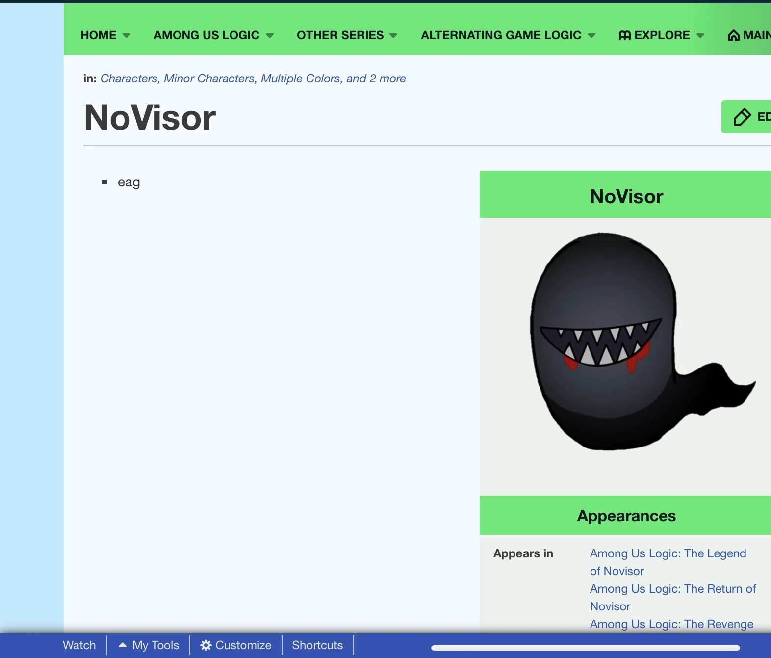 Fix the Novisor page | Fandom